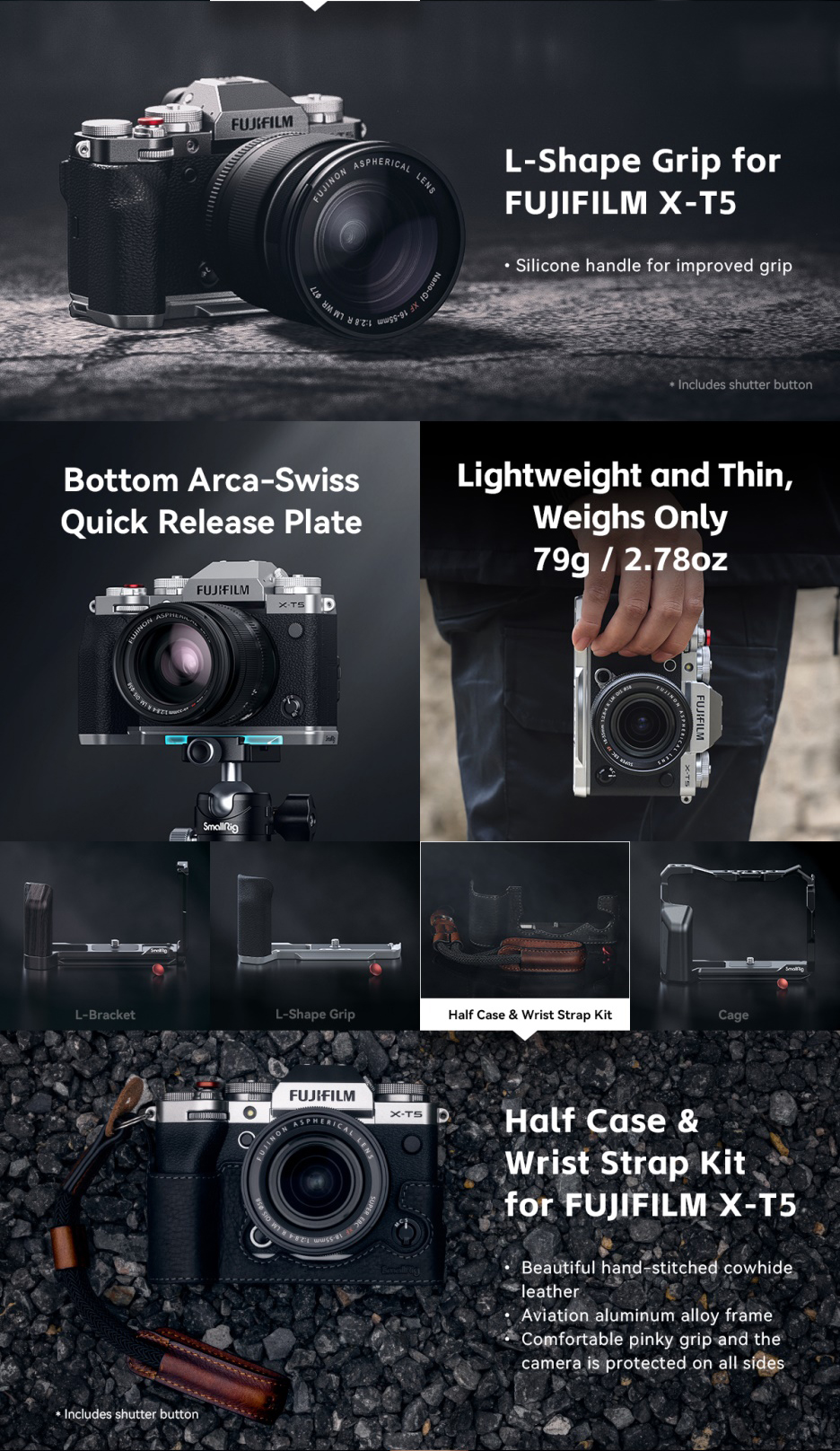 SmallRig L-Bracket for FUJIFILM X-T5 4137 - Giang Duy Đạt